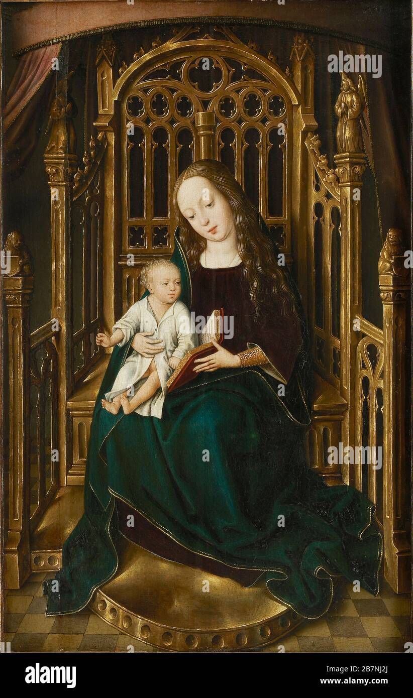 The Virgin and child enthroned , 1490-1500. Found in the Collection of ...