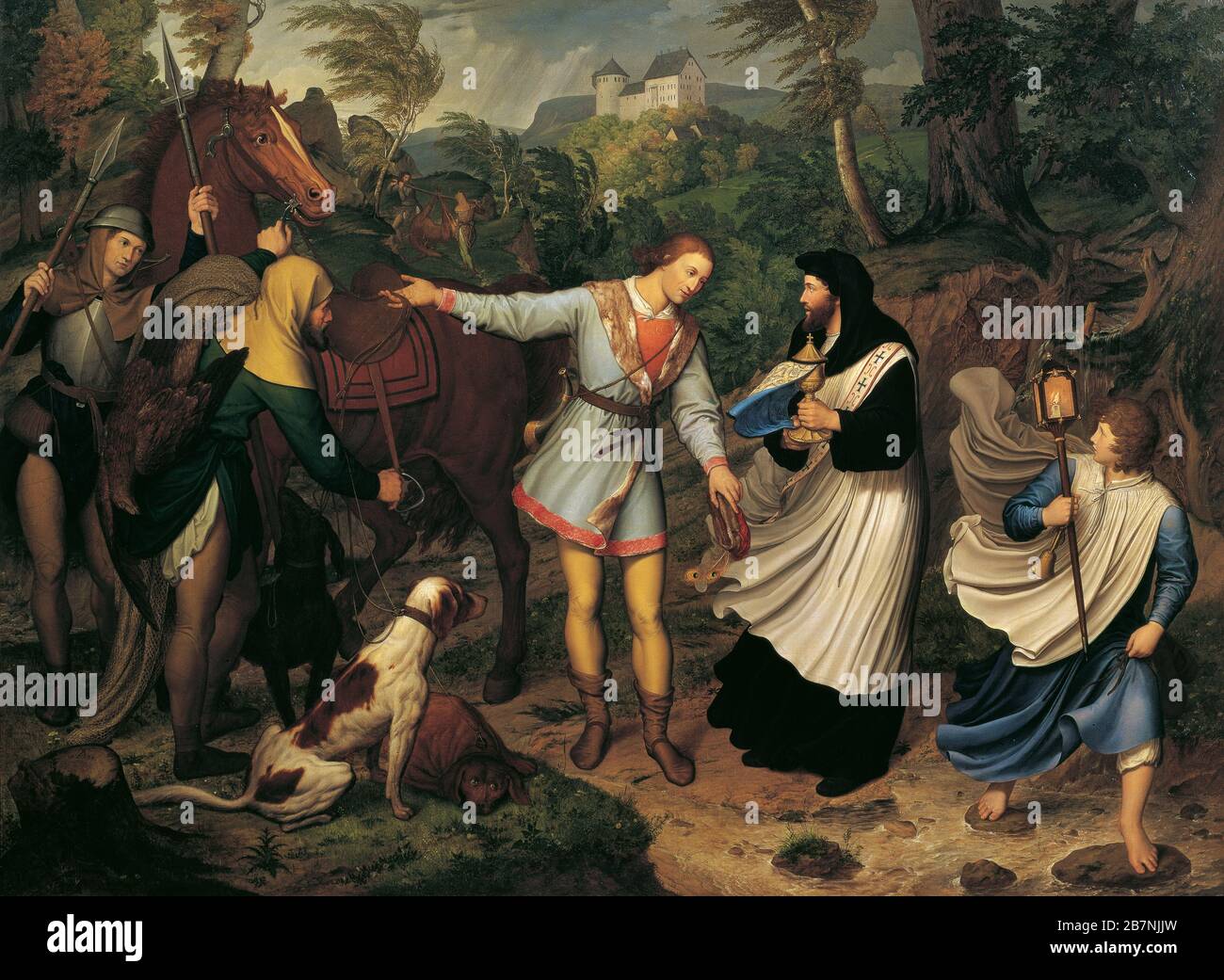 Rudolf of Habsburg and the priest, 1828. Found in the Collection of ...