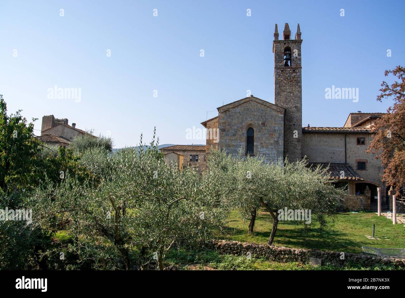 Monteriggioni is a medieval walled town, located on a natural hillock ...