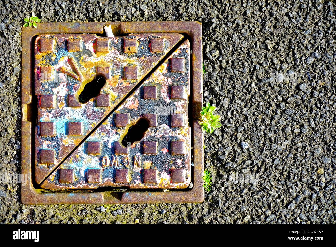 Street water mains connector and gravel Stock Photo - Alamy
