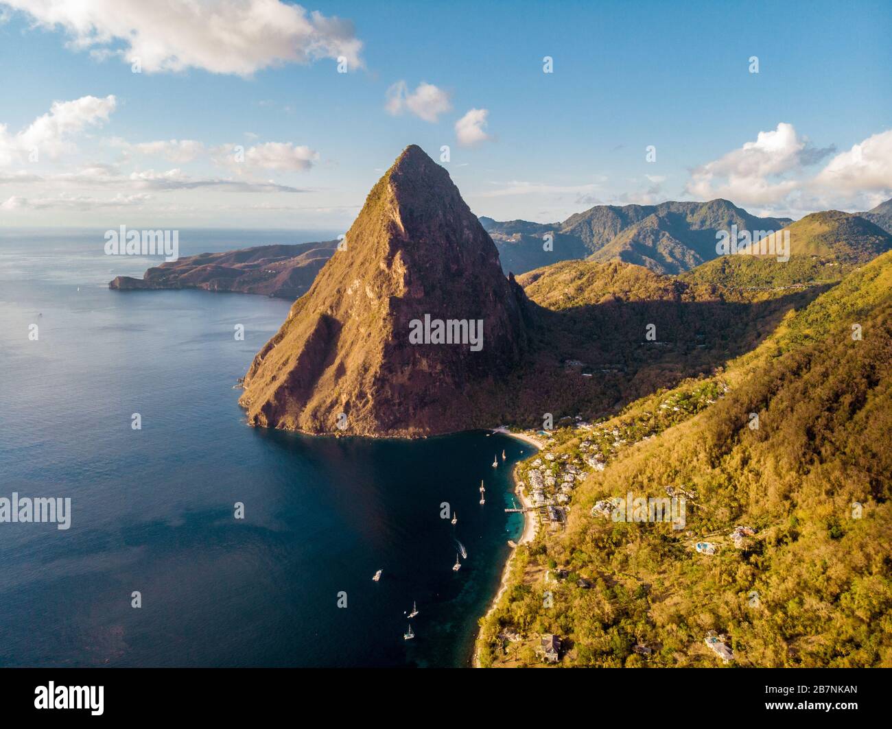 Piton Mountains On The Island Of Saint Lucia at Kelli Johnson blog
