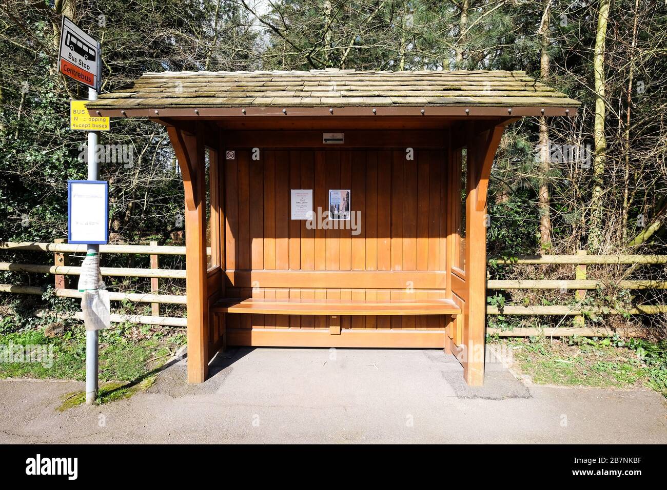 Wooden bus stop hi-res stock photography and images - Alamy