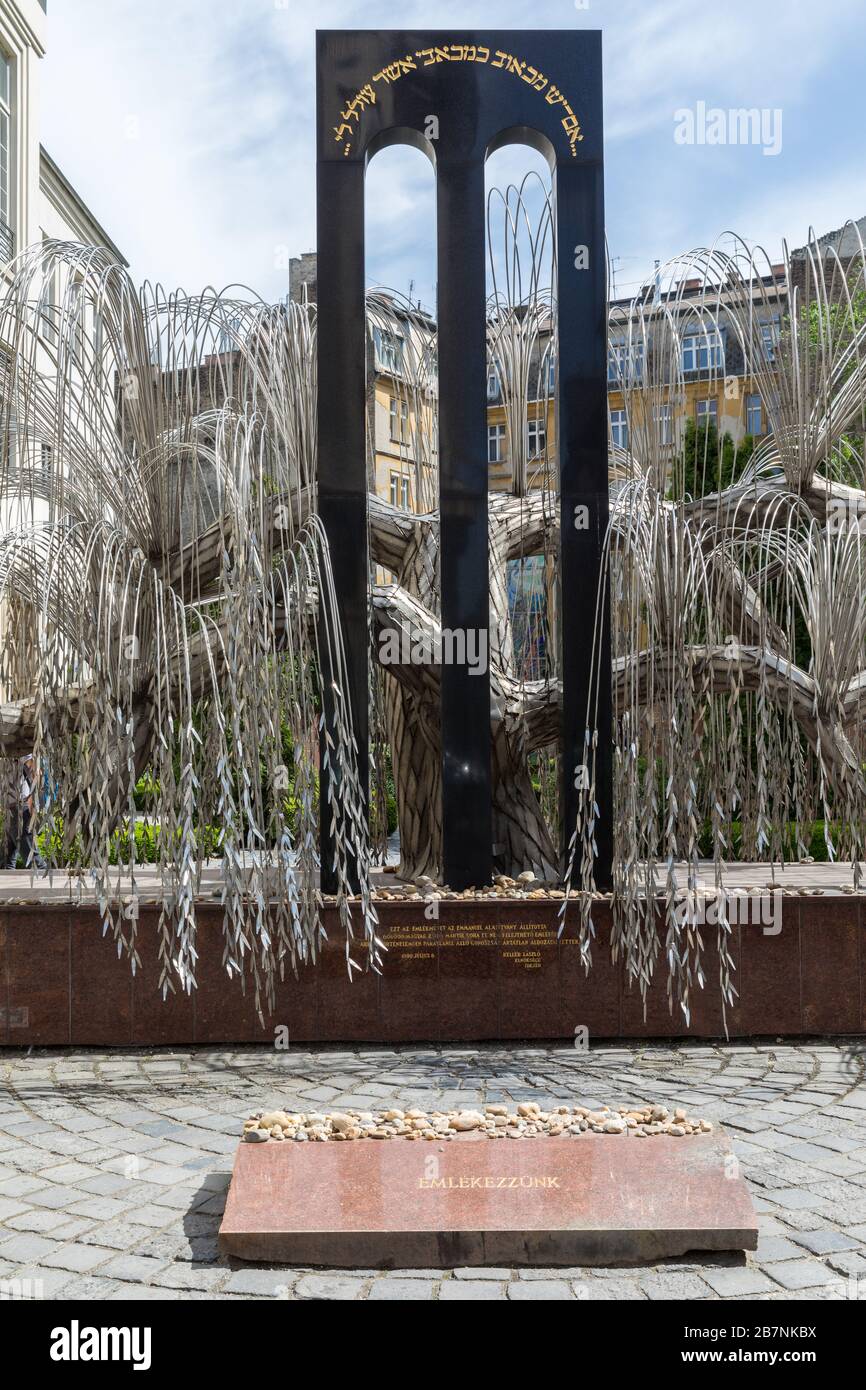 Budapest, Hungary – 25 April 2019: "Tree of Life" monument to the ...
