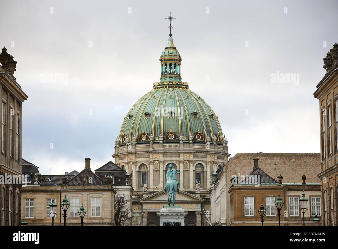 Copenhagen, Denmark’s capital, Bronze cast equestrian statue of King ...