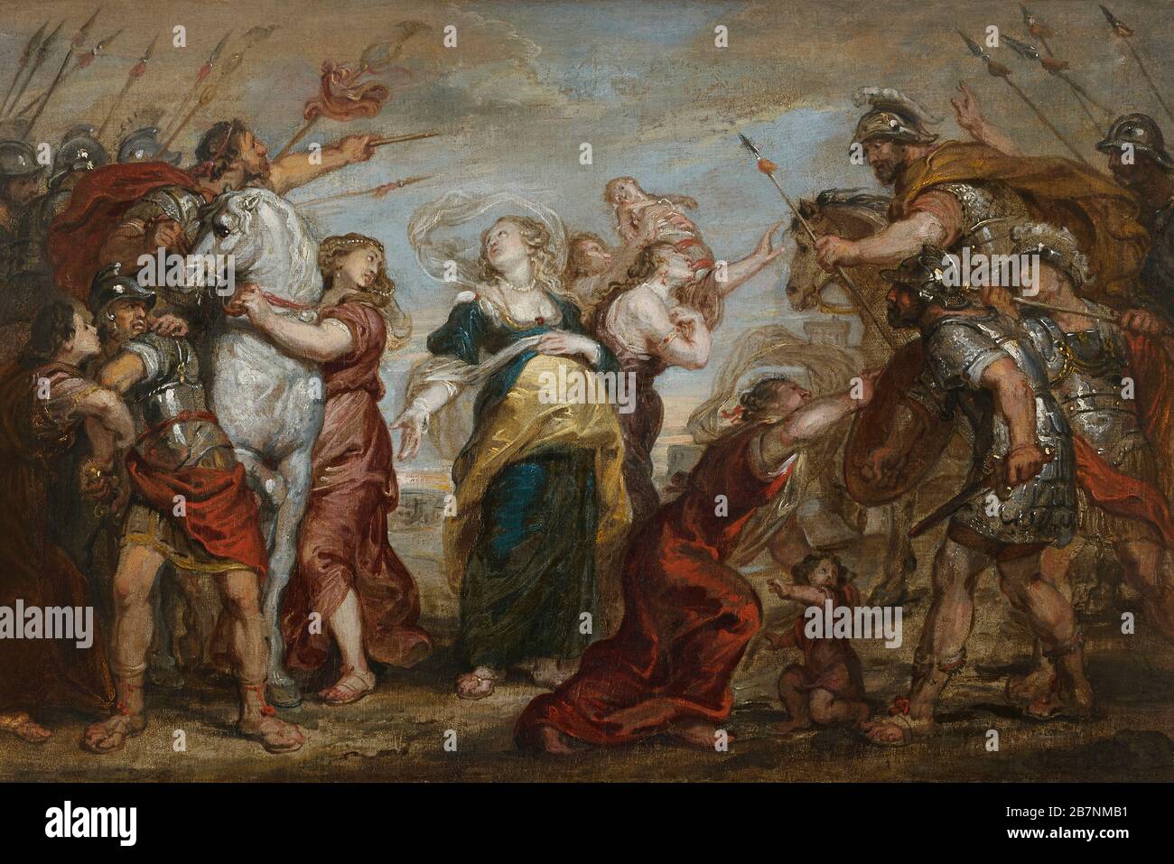 The Reconciliation of the Romans and the Sabines, c. 1655-1656. Found ...