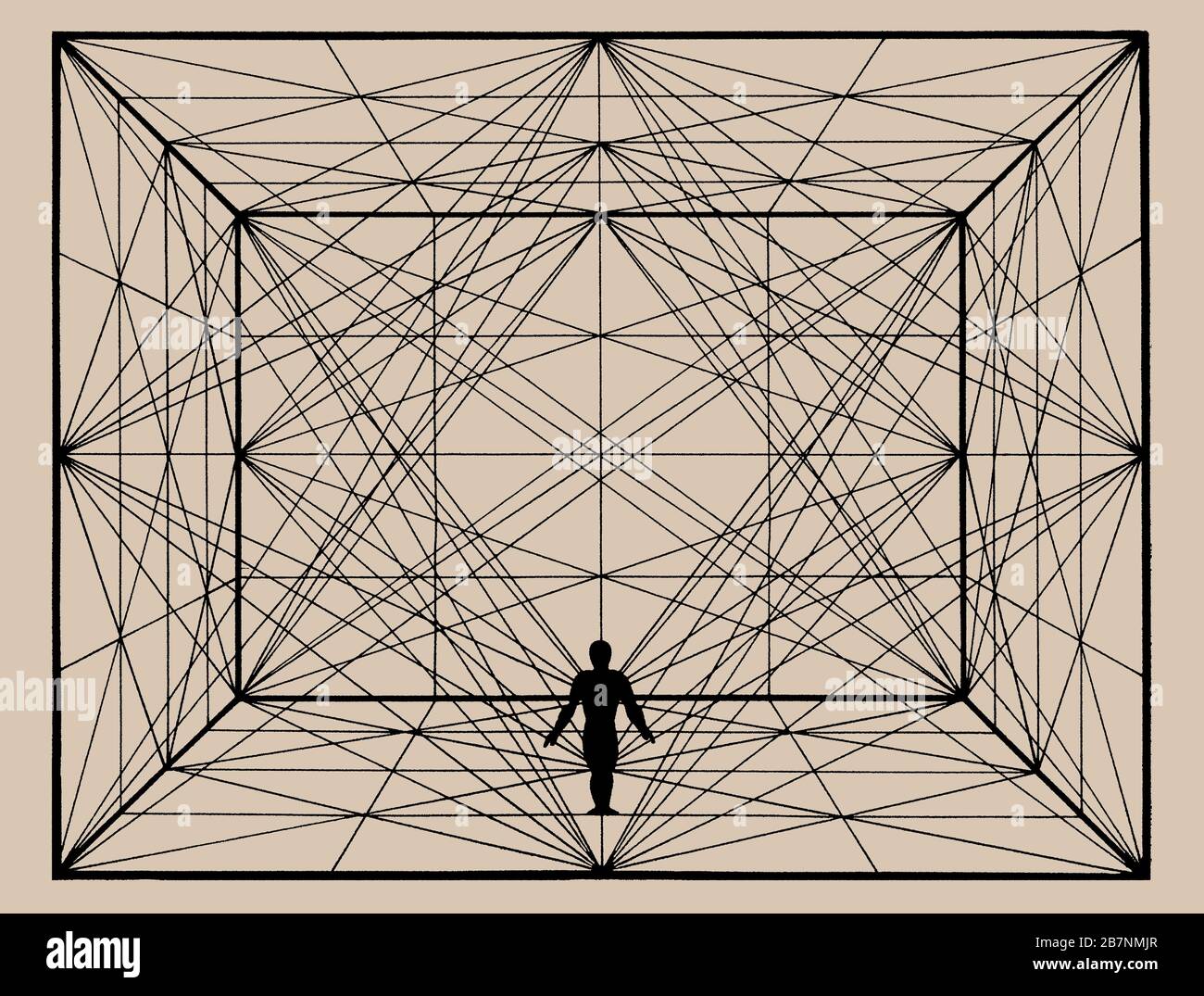 Figure in Space with Plane Geometry and spatial Delineations, 1924-1925 ...