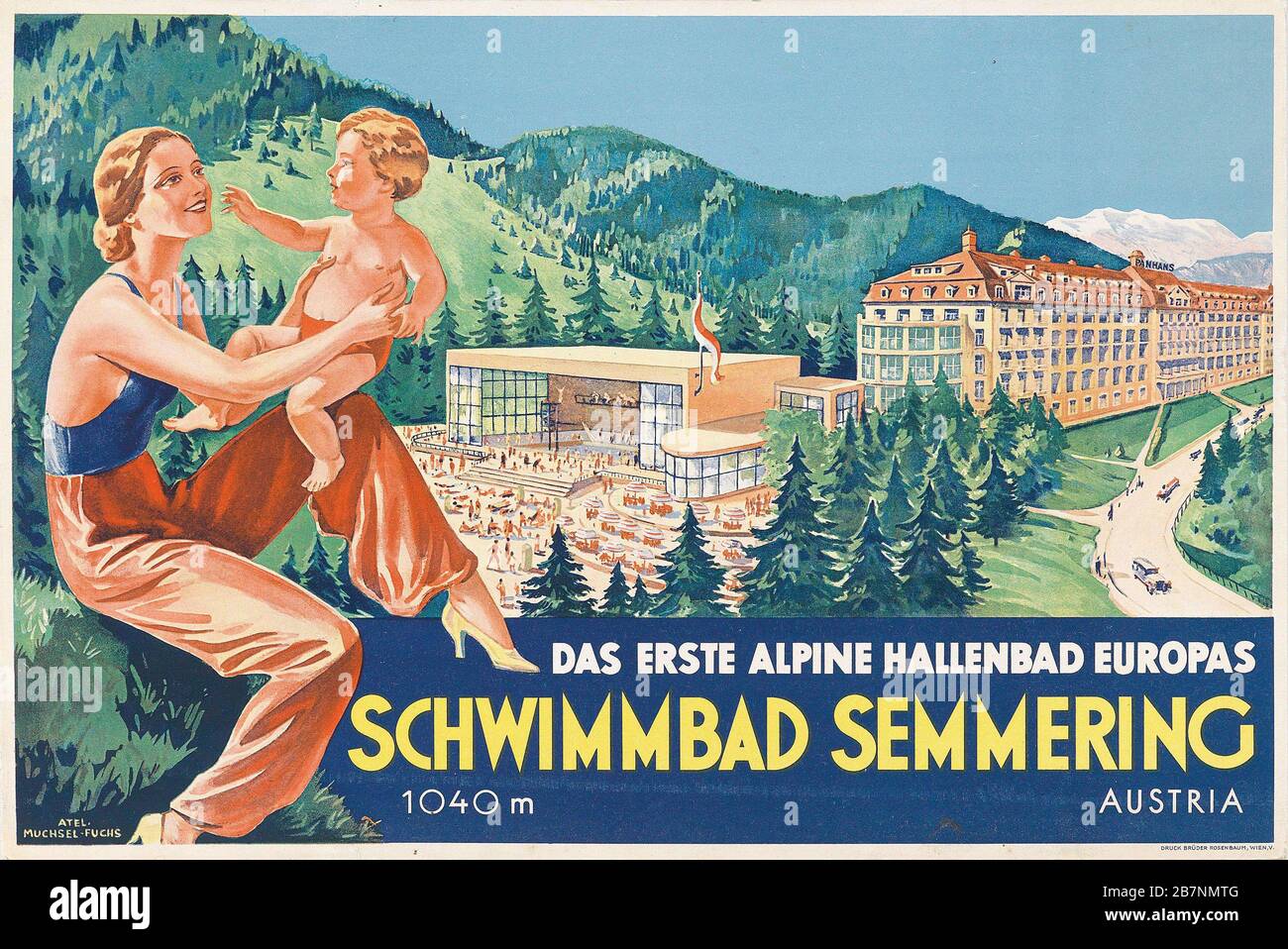Semmering swimming pool, 1930s. Private Collection Stock Photo - Alamy