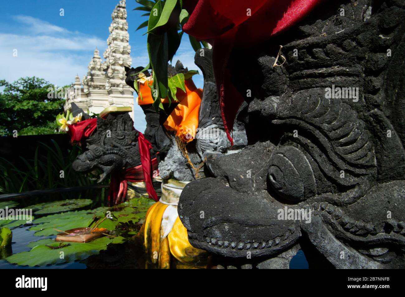 Detailes of the Balinese Samuan Tiga Temple. Bali. Indonesia Stock ...