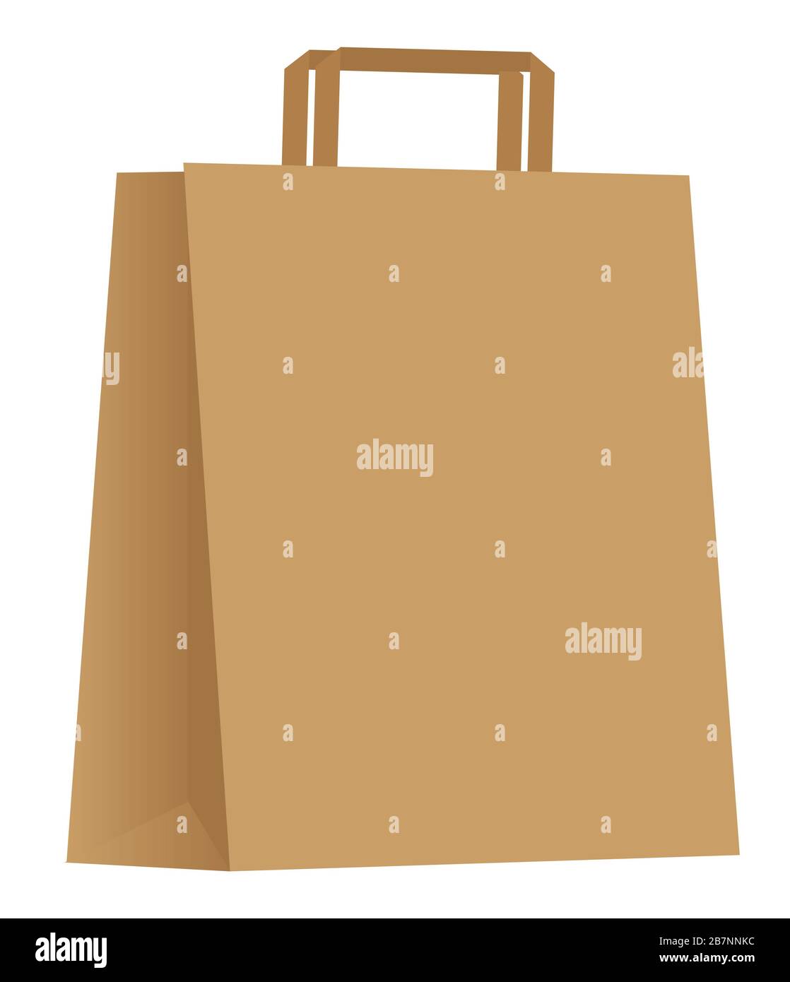brown paper bag isolated on white background Stock Photo - Alamy