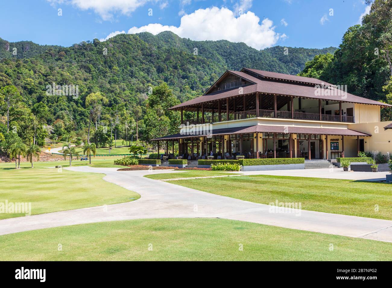 Clubhouse and offices of The Rainforest Course, The Els golf club ...