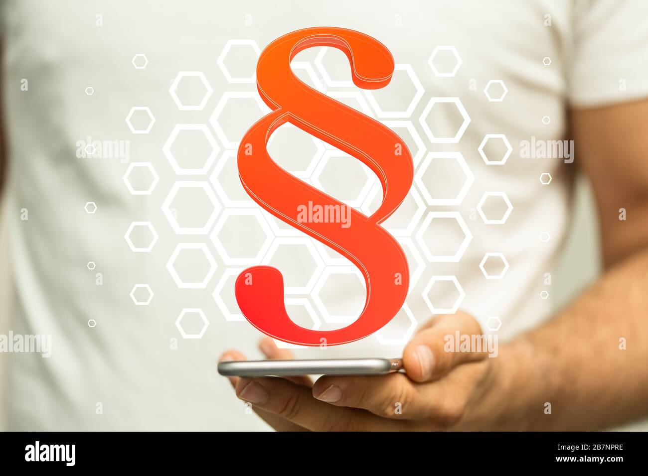 Man holding a section sign with blurred background Stock Photo - Alamy