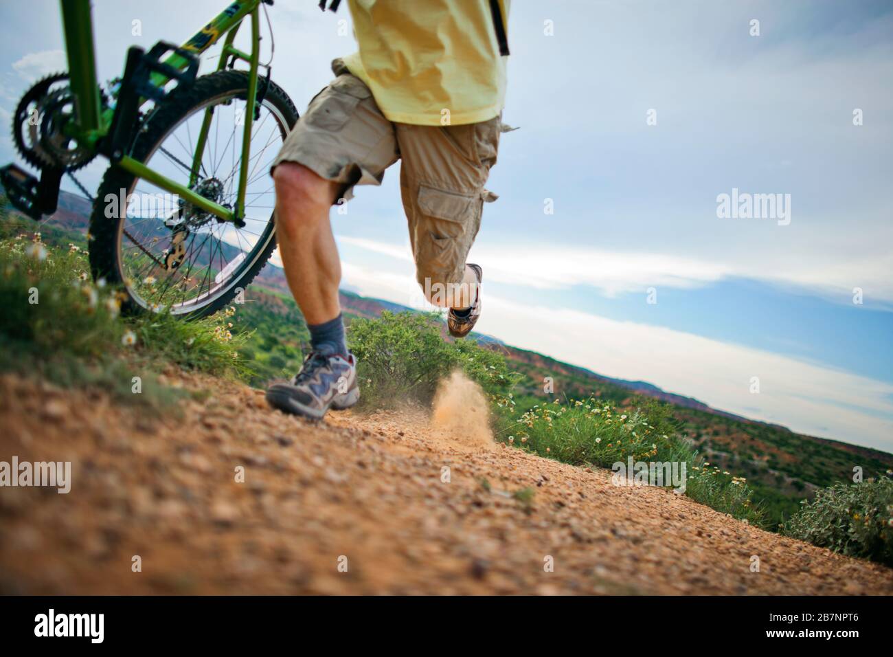 Young man runs along path hi-res stock photography and images - Alamy
