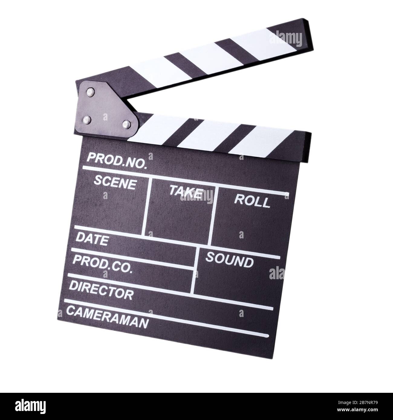 Film clapper board isolated on white background with clipping path ...
