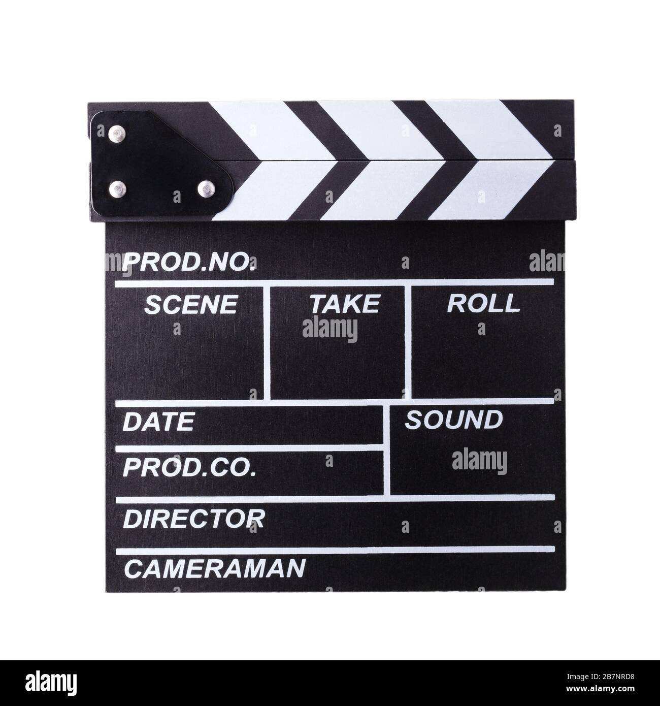 Film clapper board isolated on white background with clipping path ...