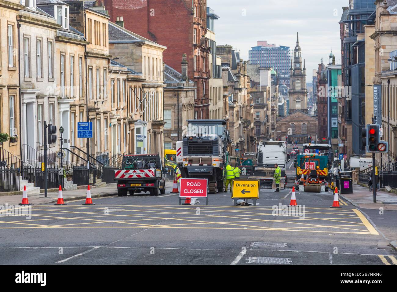 City centre road closed hi-res stock photography and images - Alamy