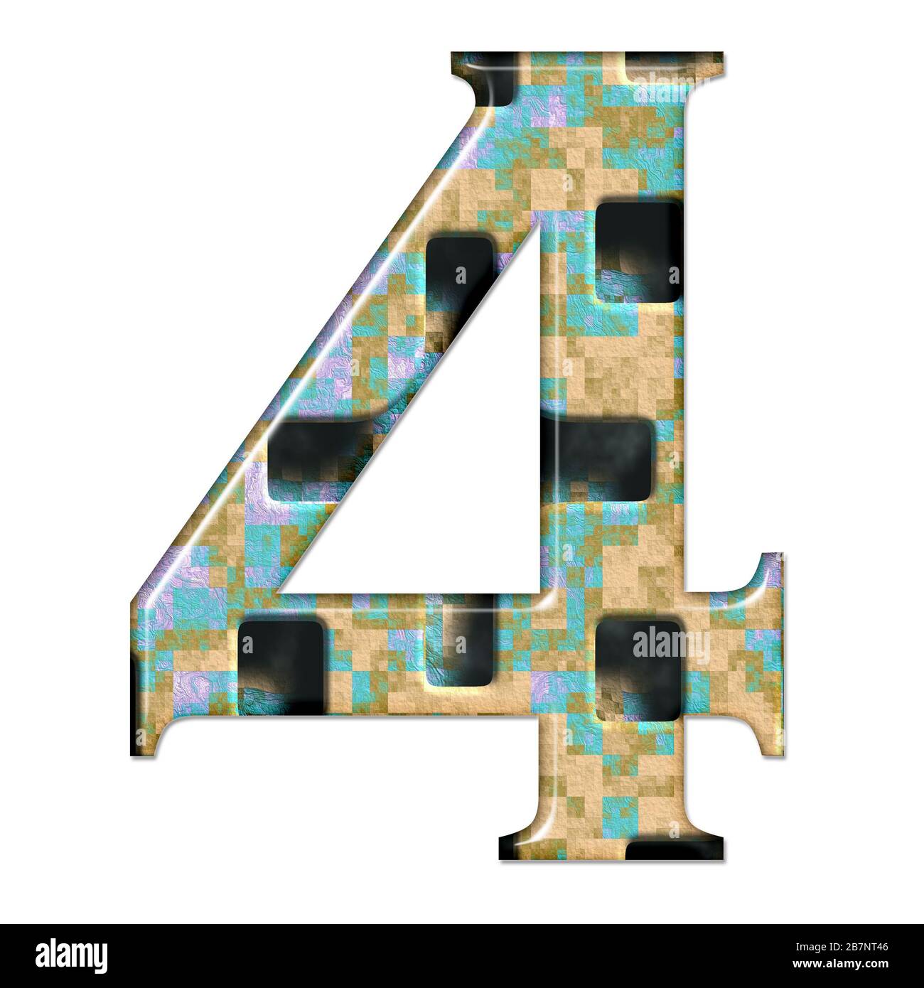 3D render of composite material pattern and texture numbers for ...