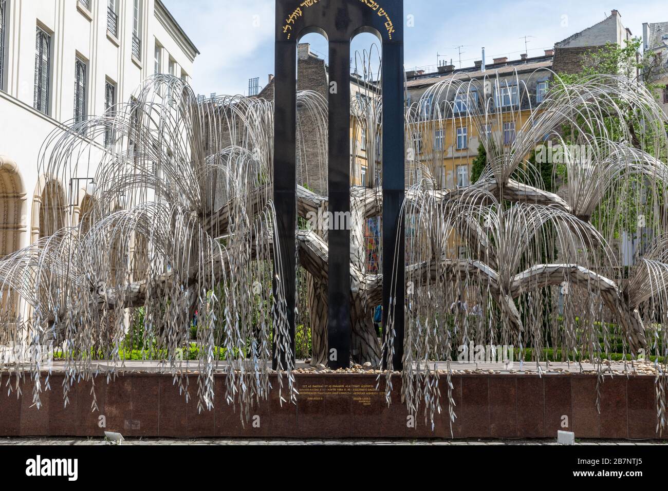 Budapest, Hungary – 25 April 2019: "Tree of Life" monument to the ...