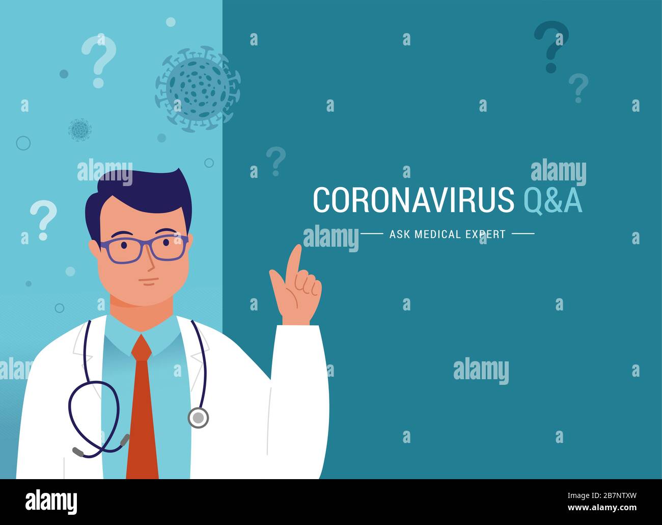 Ask the doctor. Doctor, medical professional is standing in front an ...