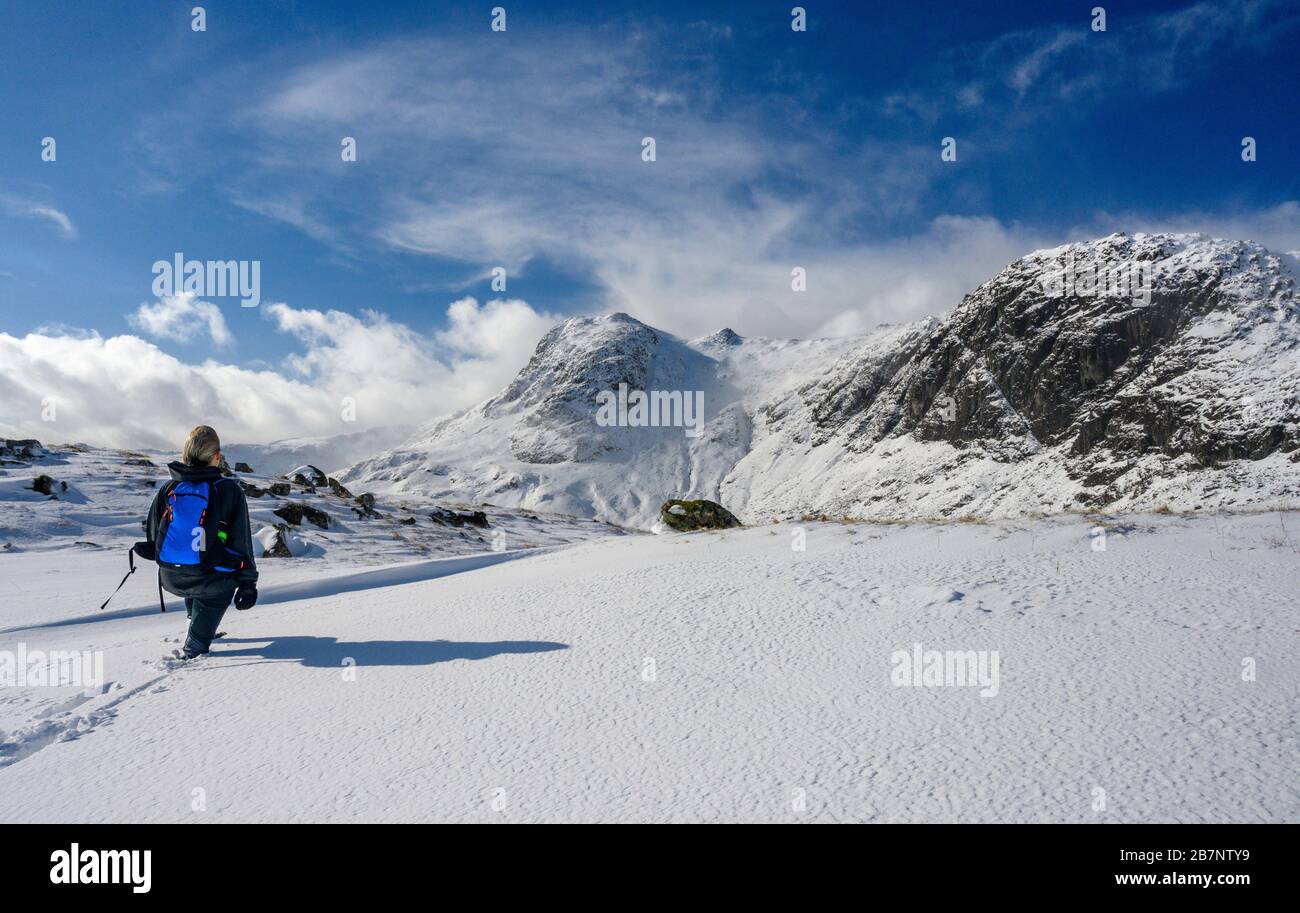 Harrison stickle and pavey ark the lake district hi-res stock ...