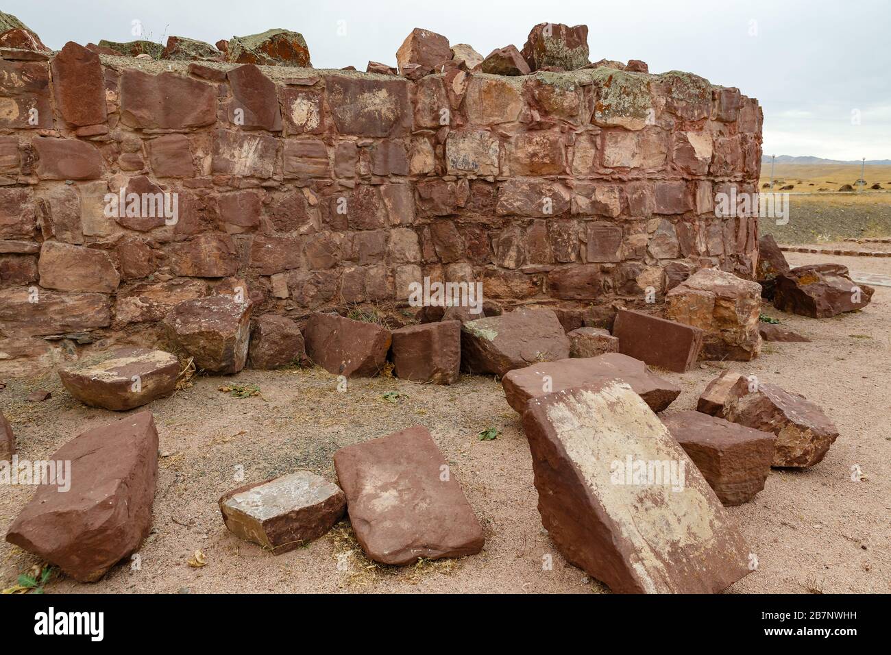 ruined ancient wall, Akyrtas Palace Complex, The palace fortification ...