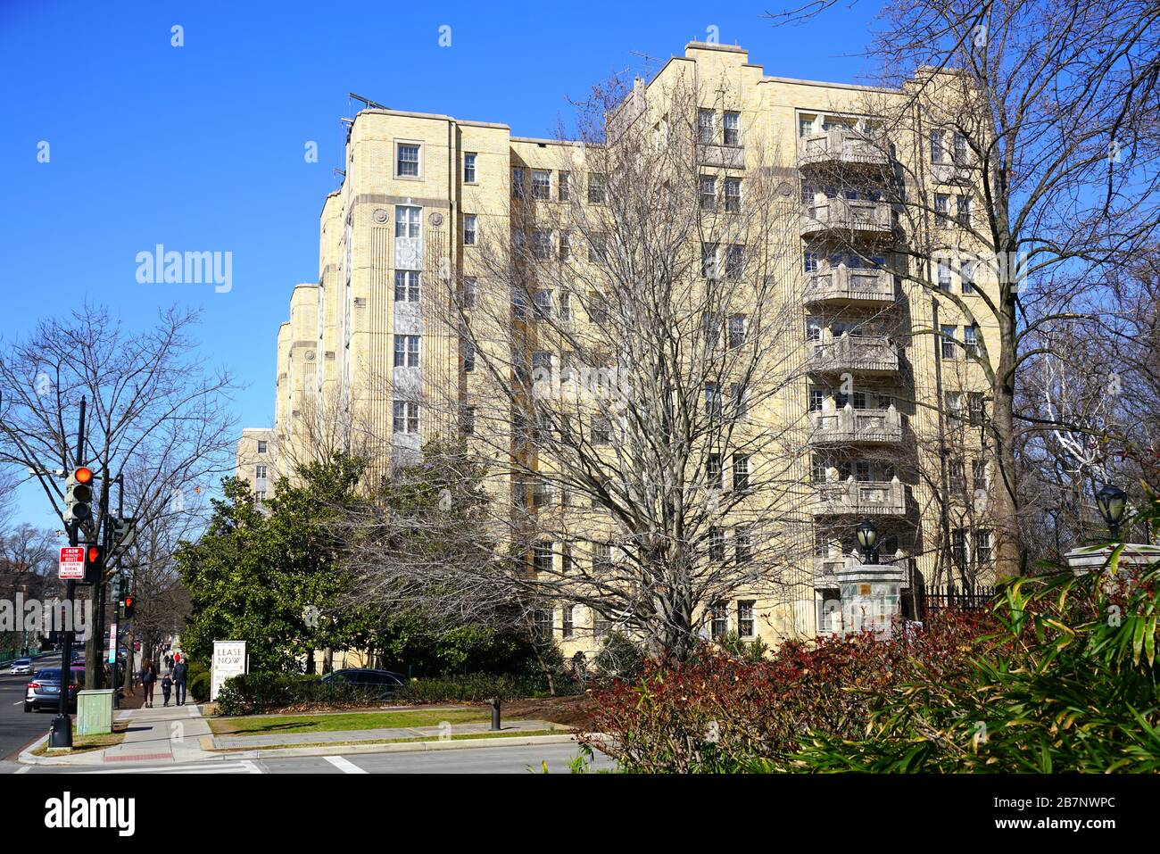 WASHINGTON, DC -22 FEB 2020- View of the Kennedy-Warren apartments, a ...