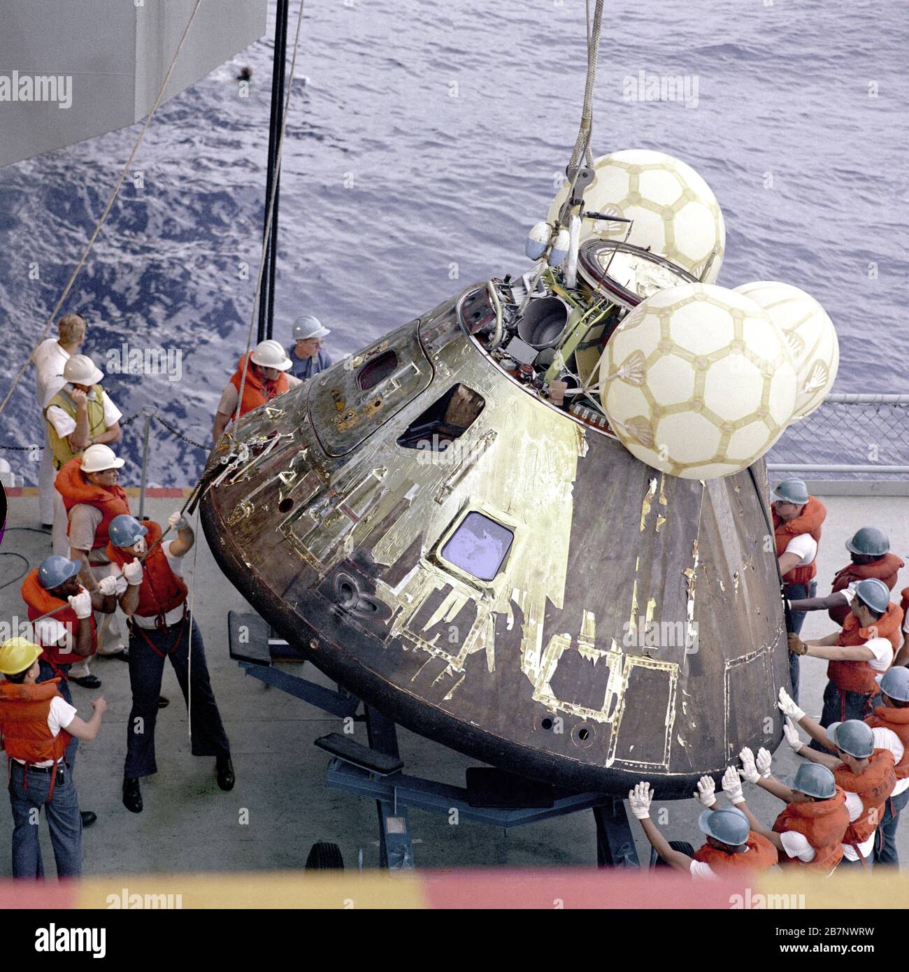 Apollo 13 - NASA, 1970. The prime recovery ship for the Apollo 13 ...