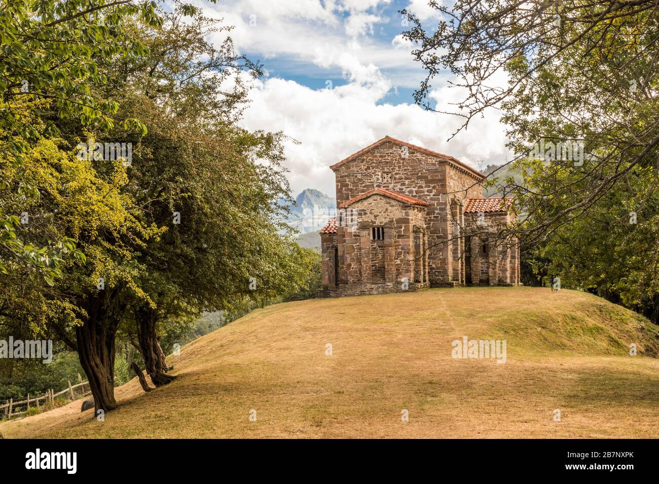 Lena, Spain. The Church of Santa Cristina de Lena, a Roman Catholic pre ...