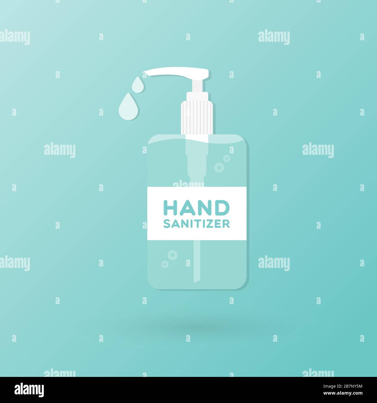 Hand sanitizer bottle isolated with pump. Washing alcohol gel used ...