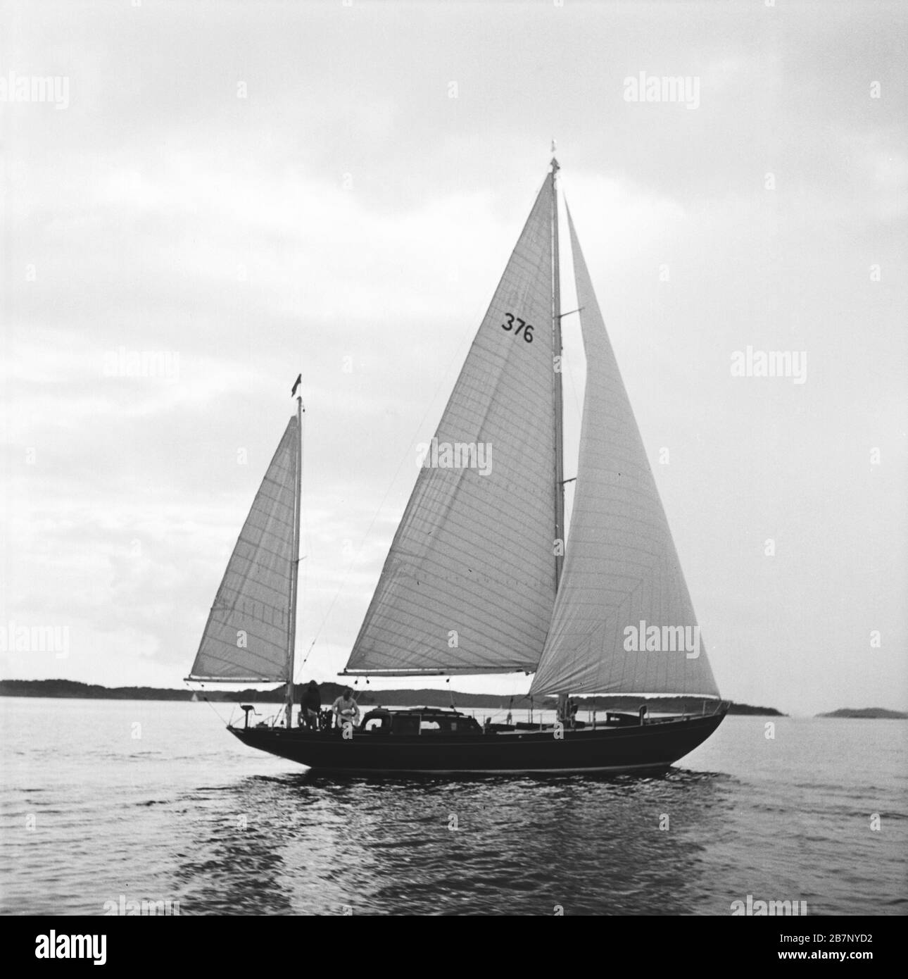 Sailboat Zolana, Stockholm archipelago, Sweden, 1950 Stock Photo - Alamy