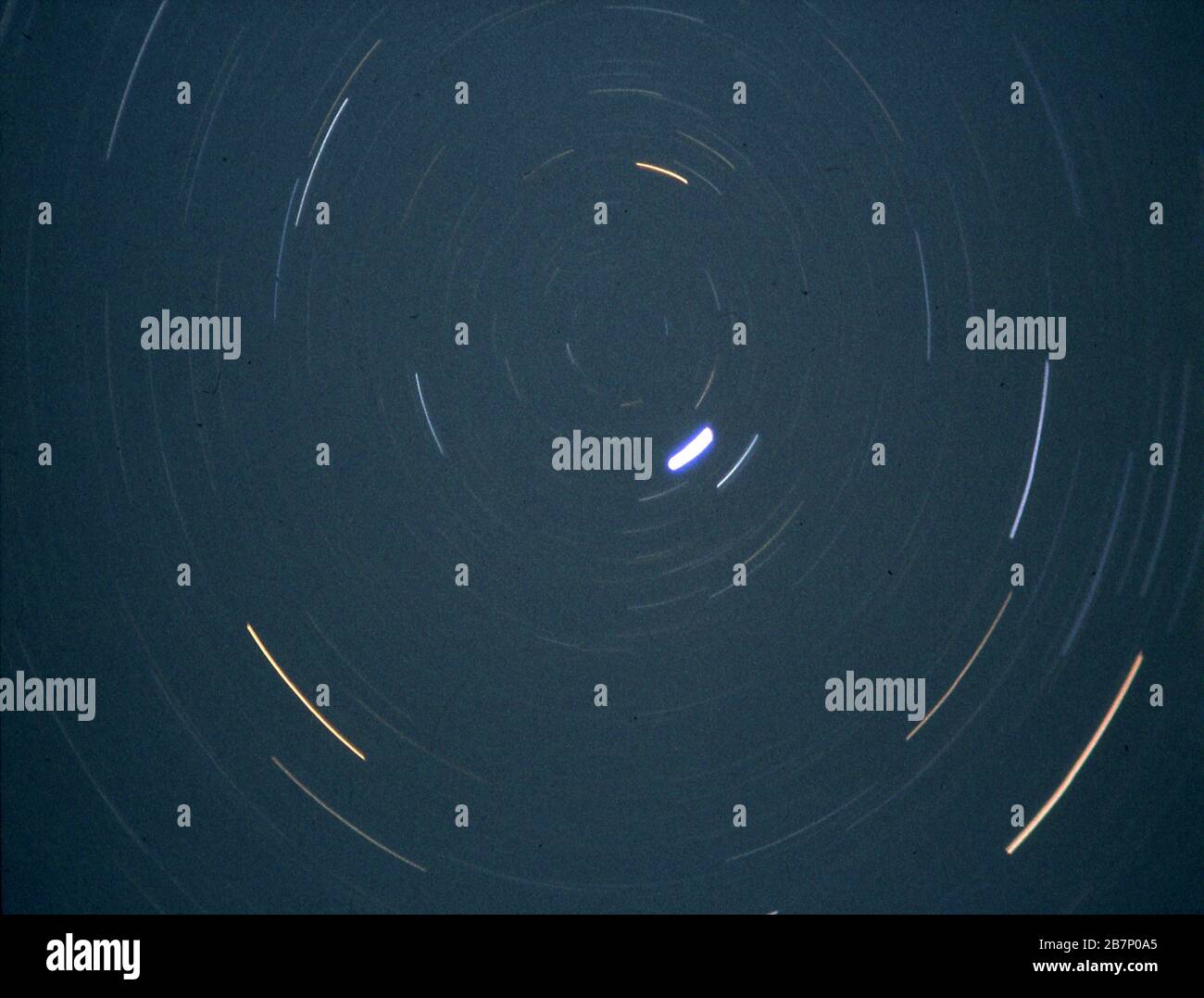 Long exposure of the polar star and other stars Stock Photo - Alamy