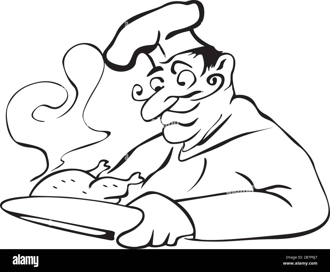 Chicken chef Stock Vector Images - Alamy