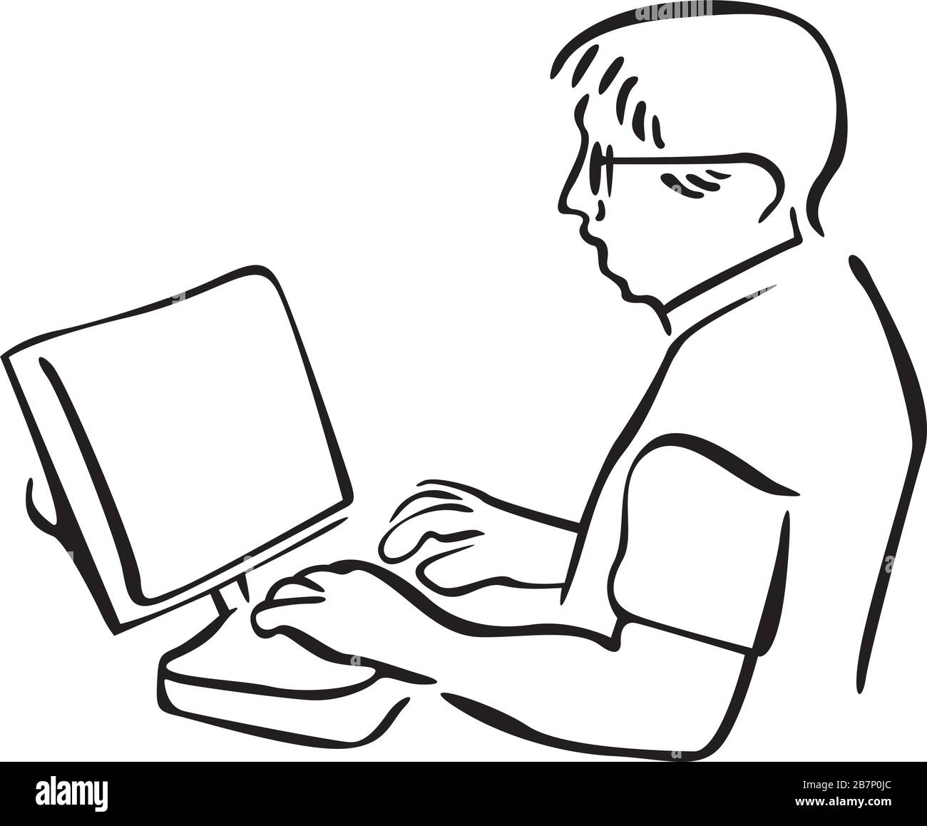 Office worker in front Cut Out Stock Images & Pictures - Alamy