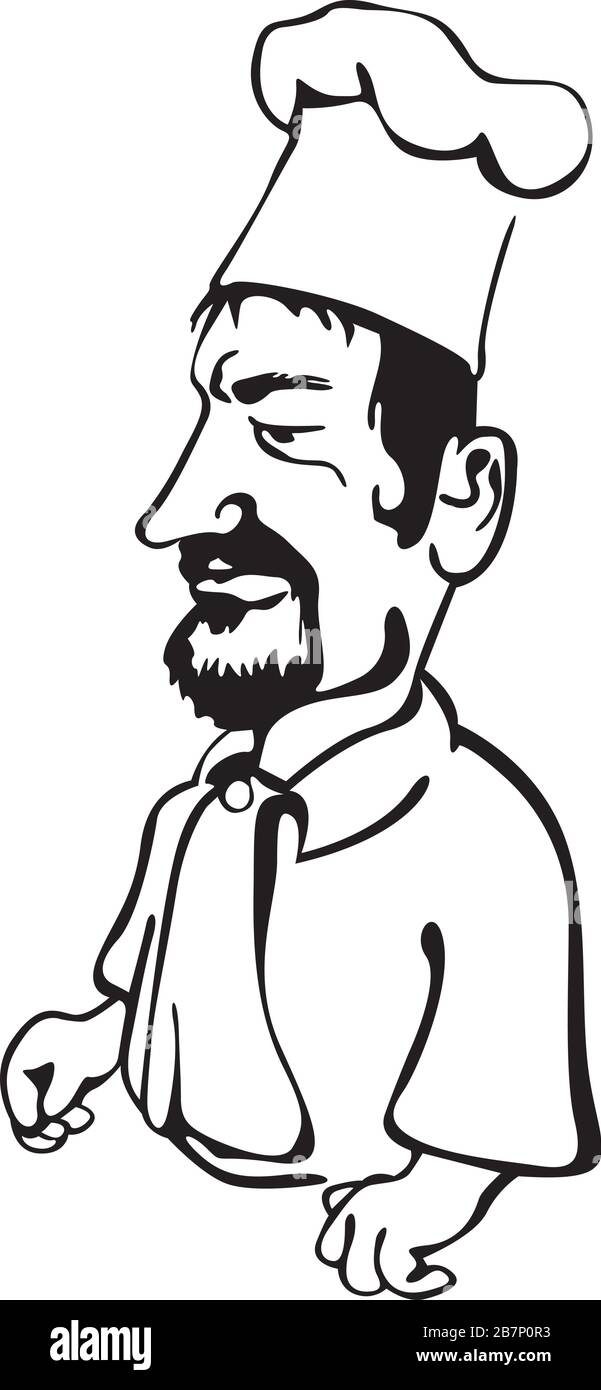 Chef work in restaurant Stock Vector Images - Alamy