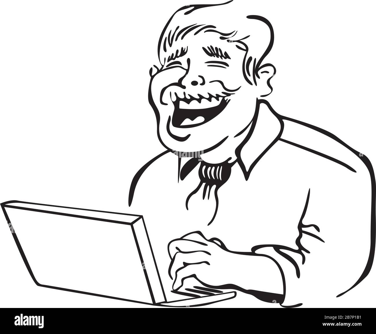 Computer laptop drawing working Cut Out Stock Images & Pictures - Alamy