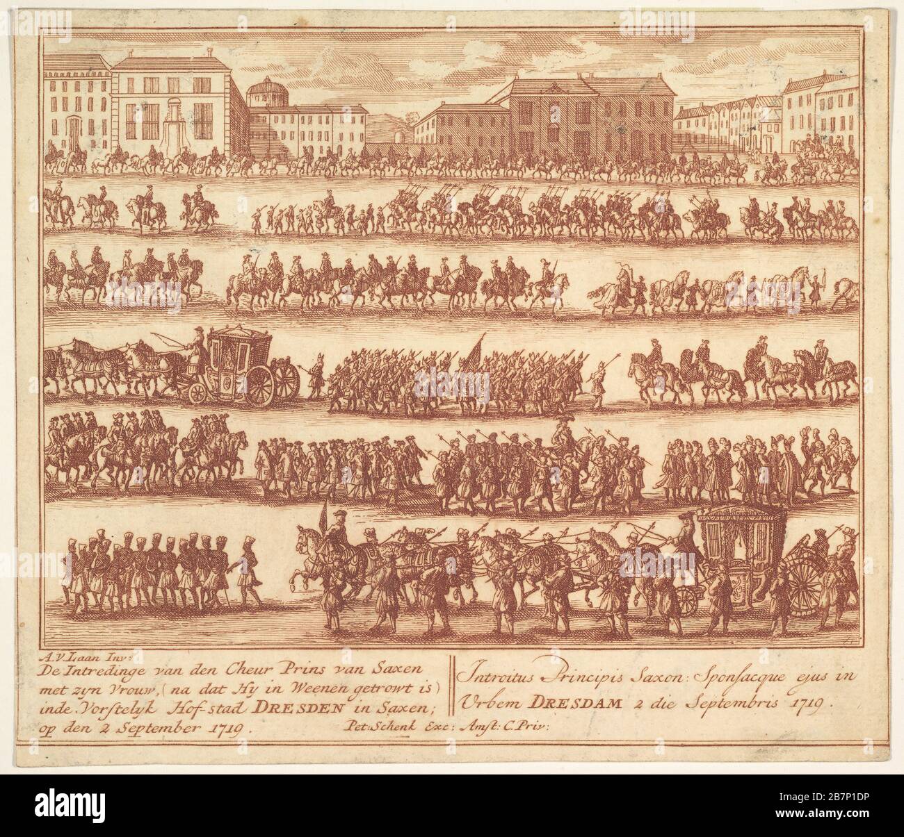 Entry of the Prince of Saxony with his Wife into Dresden on September 2 ...