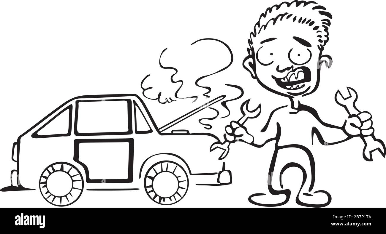 Hand drawing car Stock Vector Images - Alamy