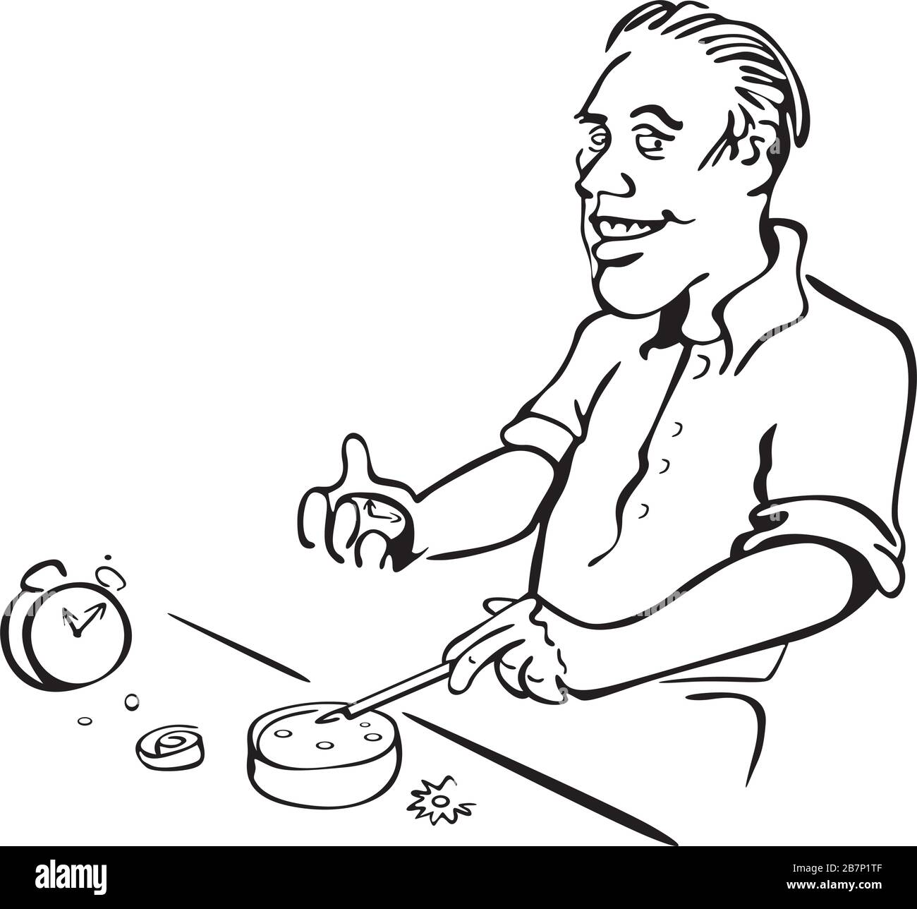 Watchmaker drawing Stock Vector Images - Alamy