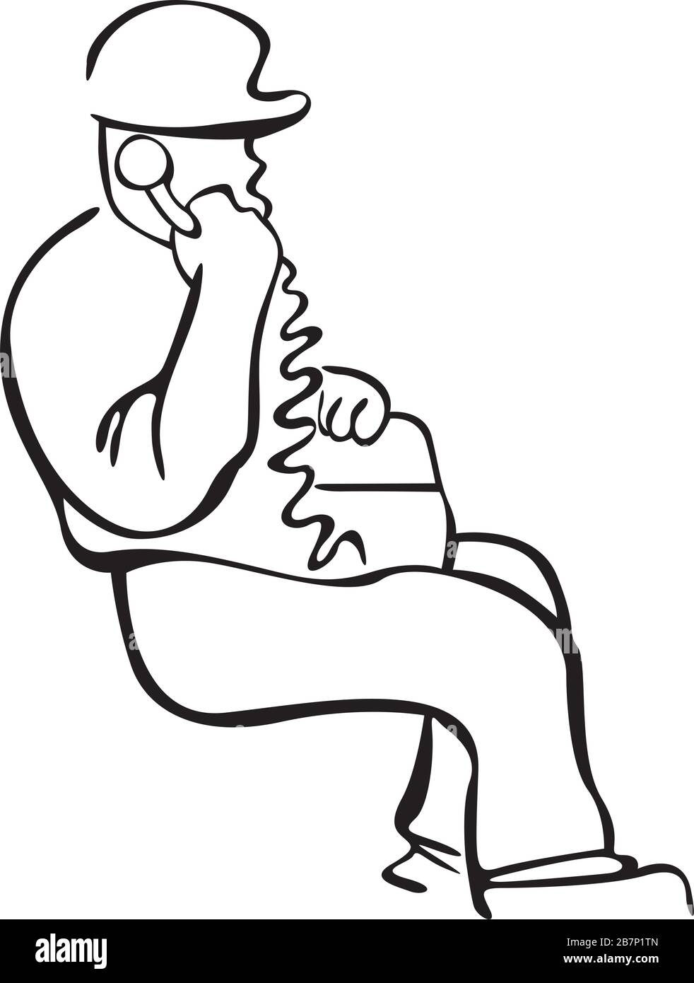 Phone call talking man Stock Vector Images - Alamy