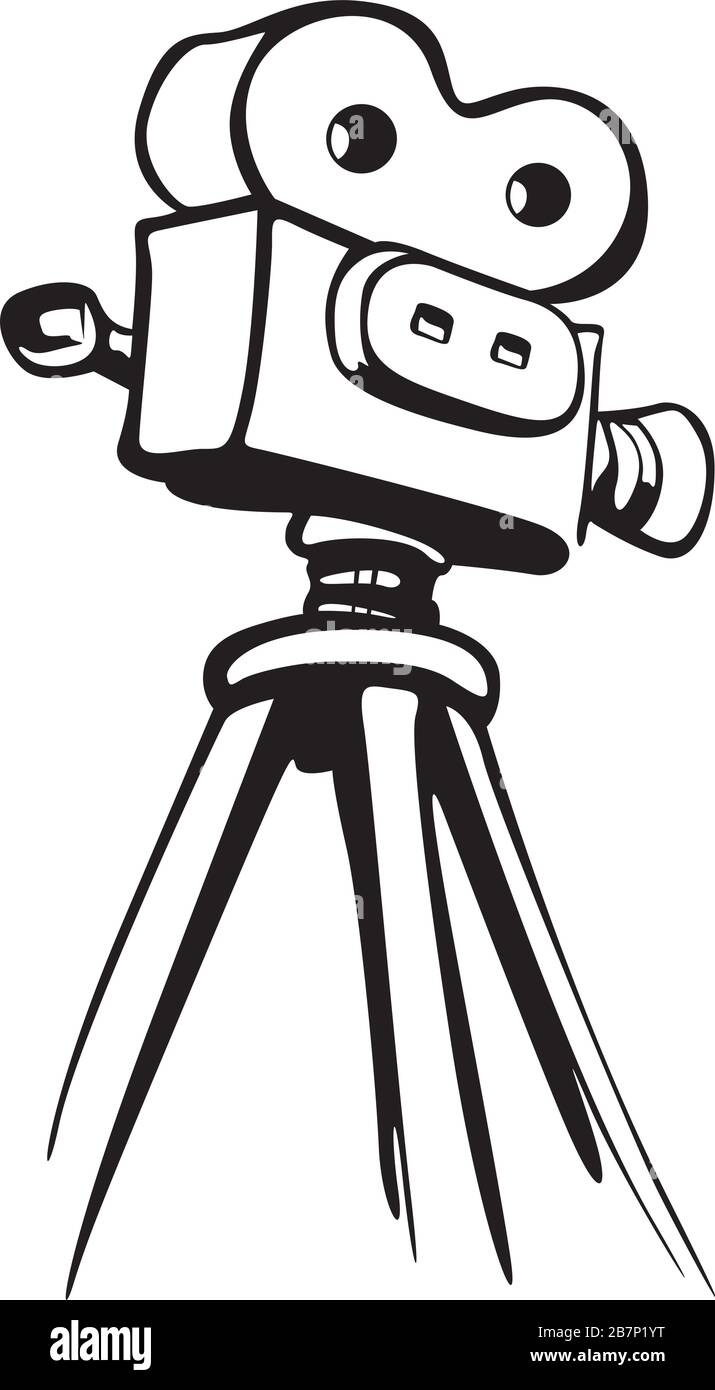 retro movie camera Stock Vector Image & Art - Alamy