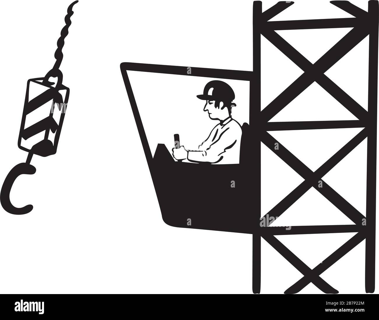 Crane Operator Cartoon