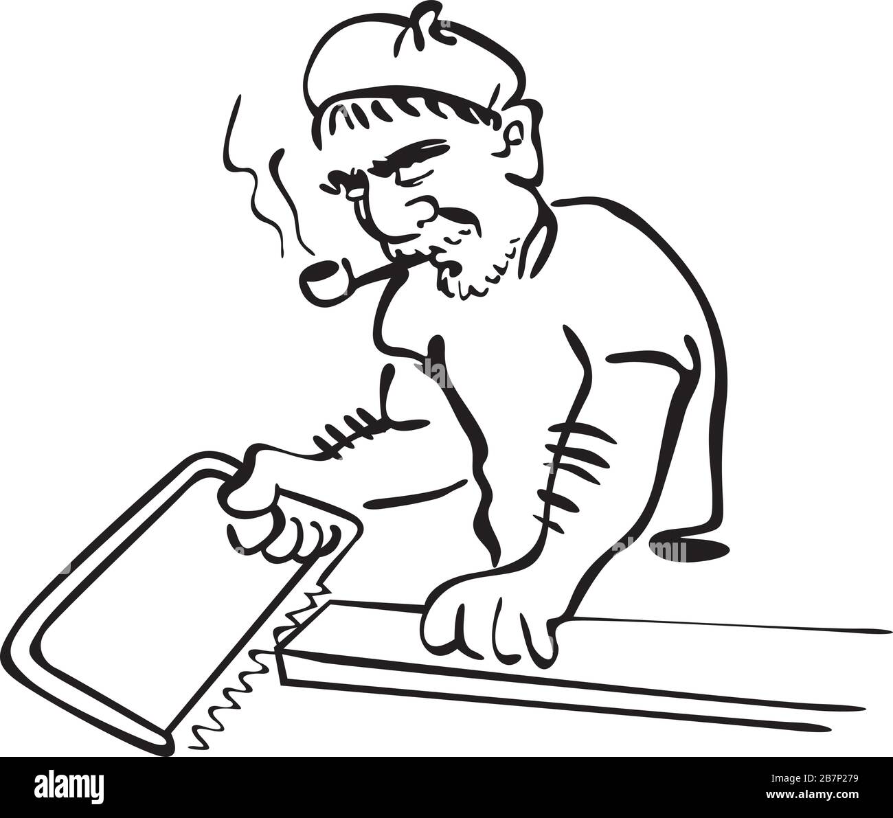 Carpenter Man Cartoon High Resolution Stock Photography and Images - Alamy