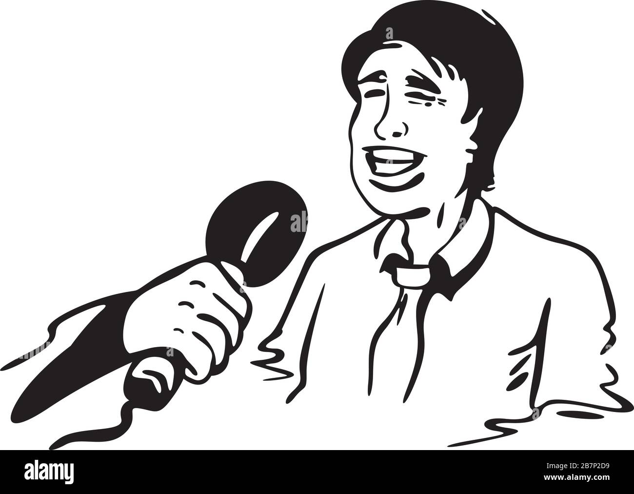 Interview microphone street Stock Vector Images - Alamy
