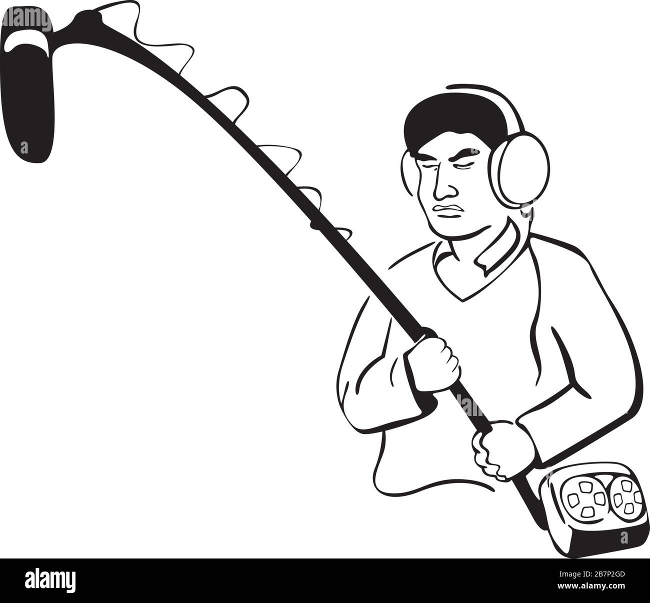 Male hand microphone Stock Vector Images - Alamy