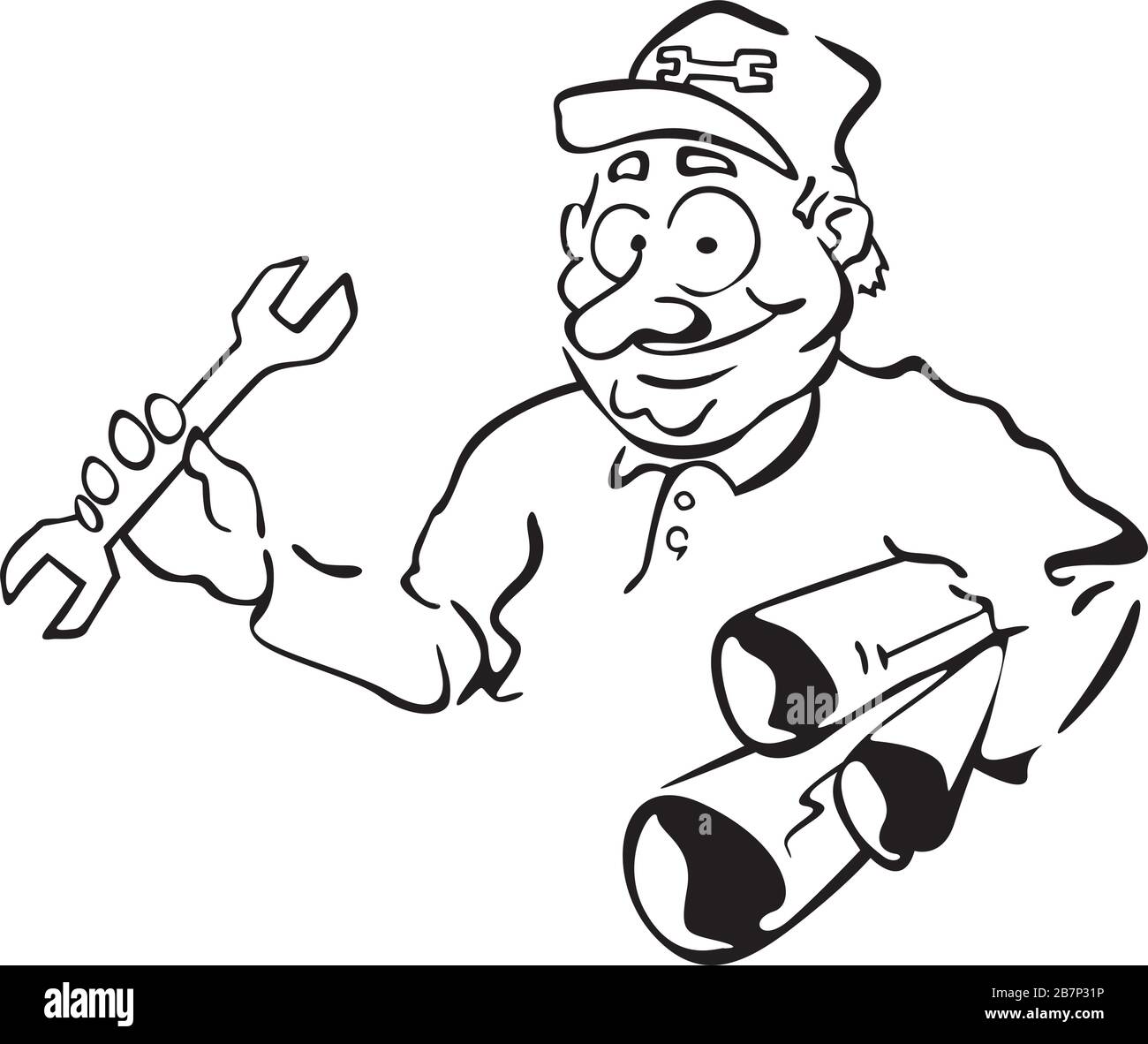 mechanic with a wrench Stock Vector Image & Art - Alamy