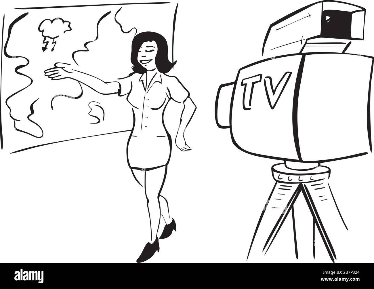 Weather presenter woman hi-res stock photography and images - Alamy