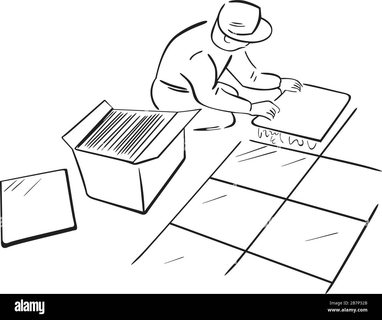 Tiling wall Stock Vector Images - Alamy