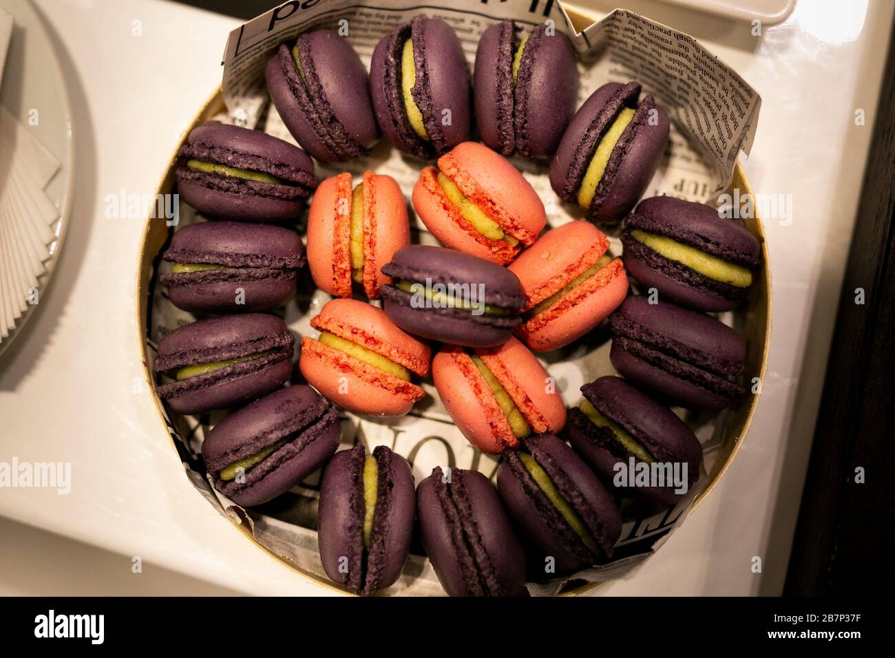 Traditional french macarons Stock Photo - Alamy