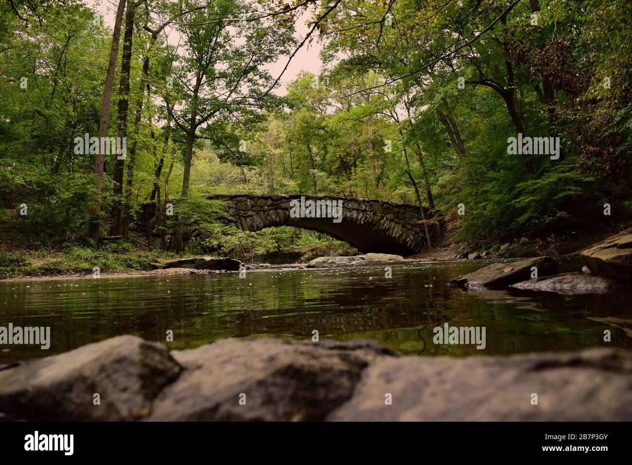 Boulder Bridge Rock Creek Park DC 2 Stock Photo - Alamy