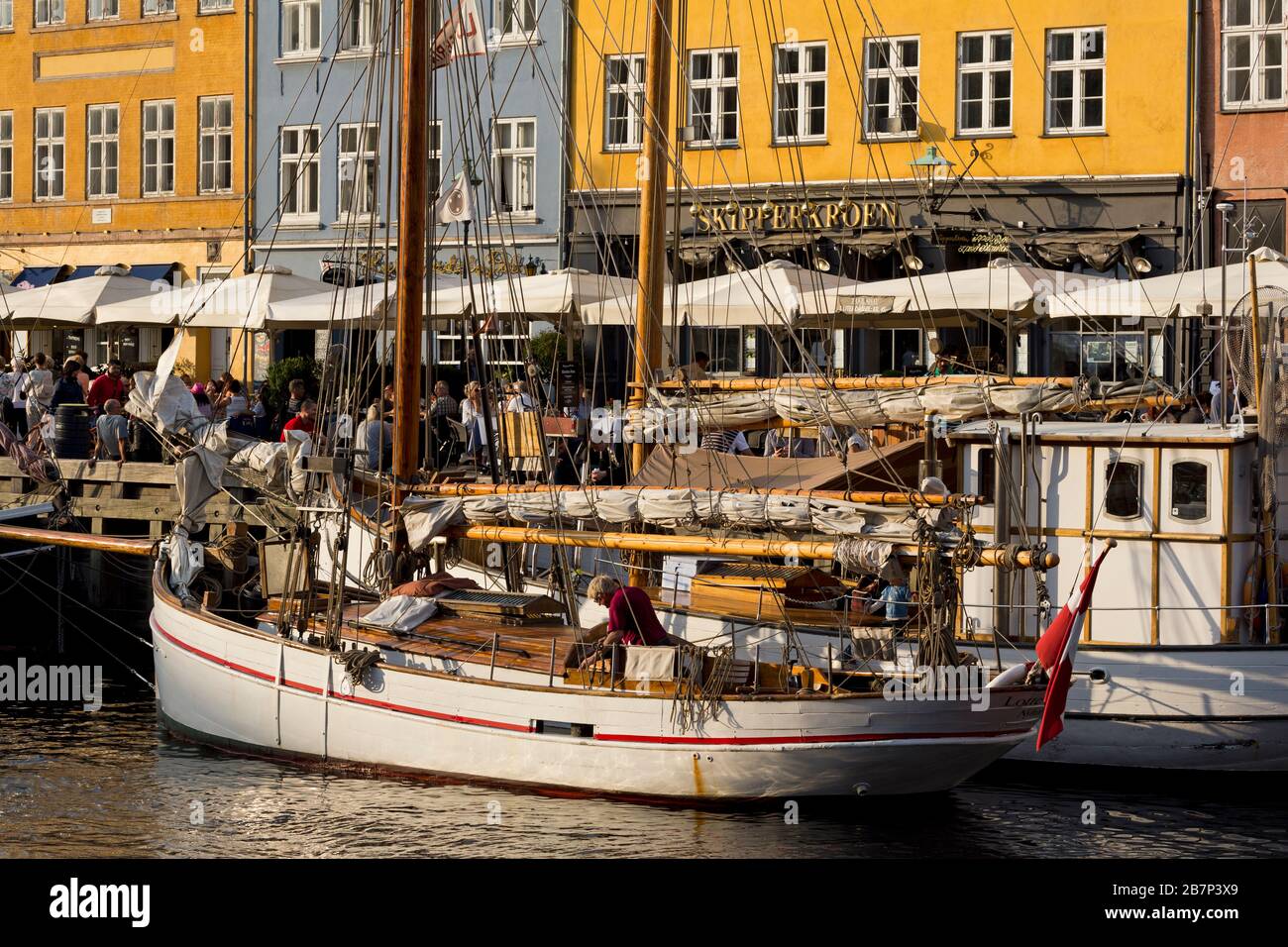 Boats on Nyhavn Canal, Copenhagen, Zealand, Denmark, Europe Stock Photo ...