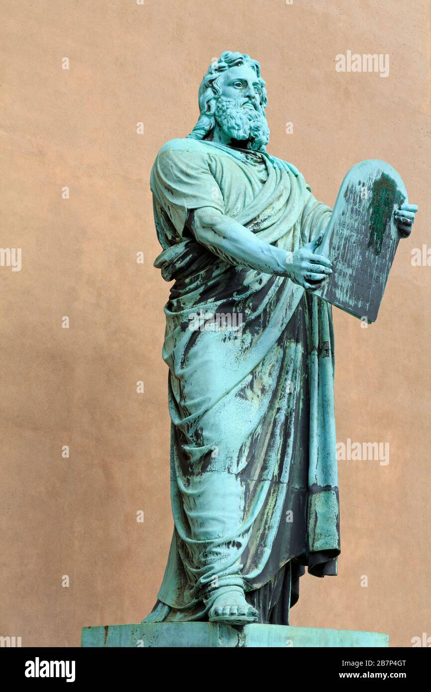 Statue of Moses, Copenhagen Cathedral, Copenhagen, Zealand, Denmark ...
